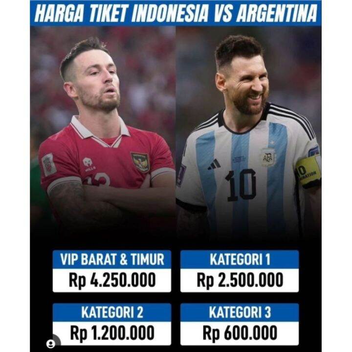 Tiket Timnas indonesia vs Argentina | Lazada Indonesia