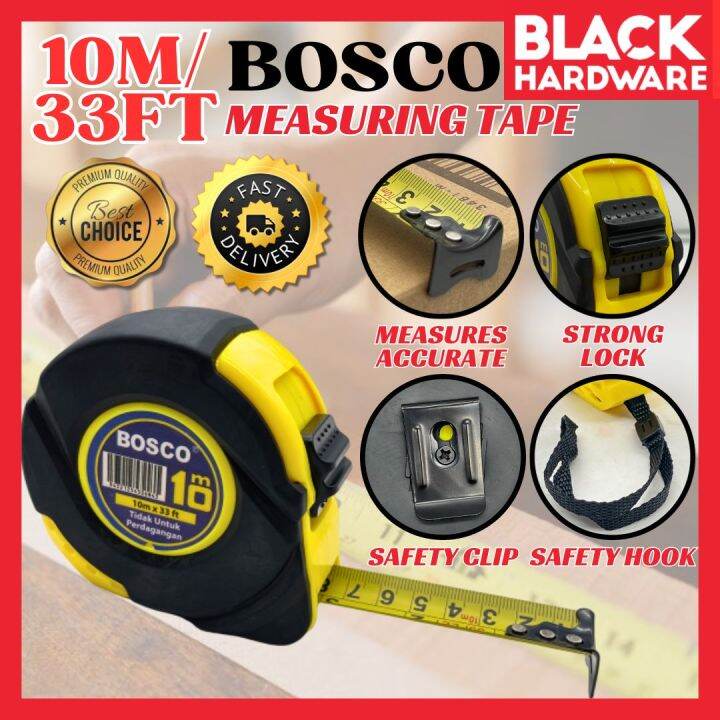 Black Hardware Measuring Tape Tali Pengukur Pita Pengukur Tape Measure ...
