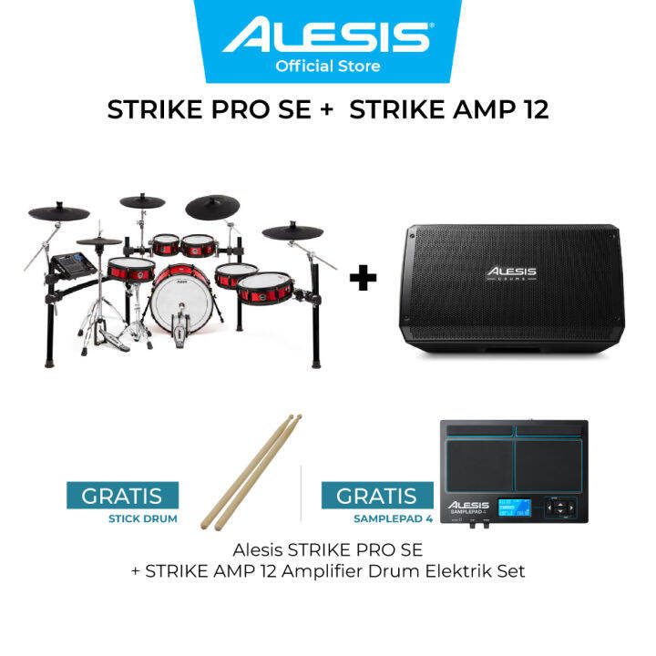 [BUNDLE] Alesis STRIKE PRO SE + STRIKE AMP 12 Amplifier Drum Elektrik ...