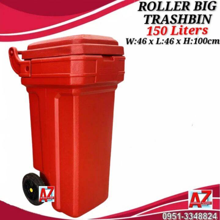 Roller Big 150 Liters Trash Bin with Wheels | Lazada PH