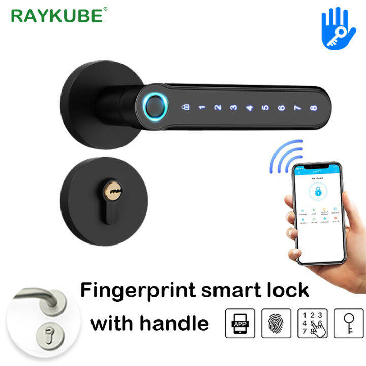 RAYKUBE T012 Fingerprint digital password key TTLOCK APP Remotely ...