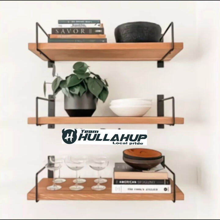 Rak Dinding Ambalan Kayu Asli LEBAR 20cm EXTRA LUAS /Rak buku/Rak dapur ...