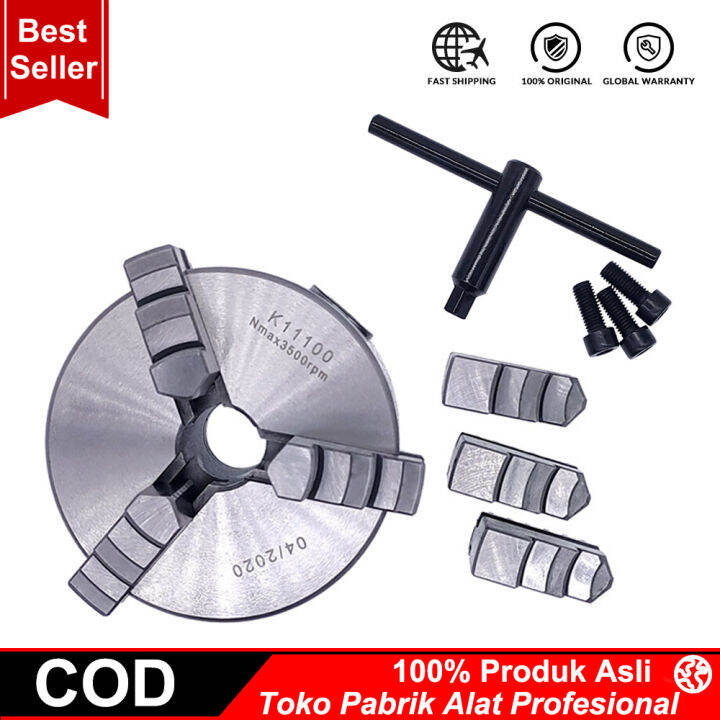 chuck bubut 4inch 3 jaw - klaw bubut 4" 3jaw - klaw 4 inch kaki3 ...