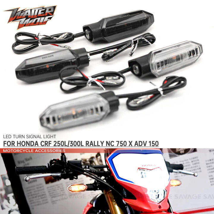 CRF250L สัญญาณเลี้ยว LED ไฟสำหรับฮอนด้า CRF300L แรลลี่ CRF 450L 1000 ...