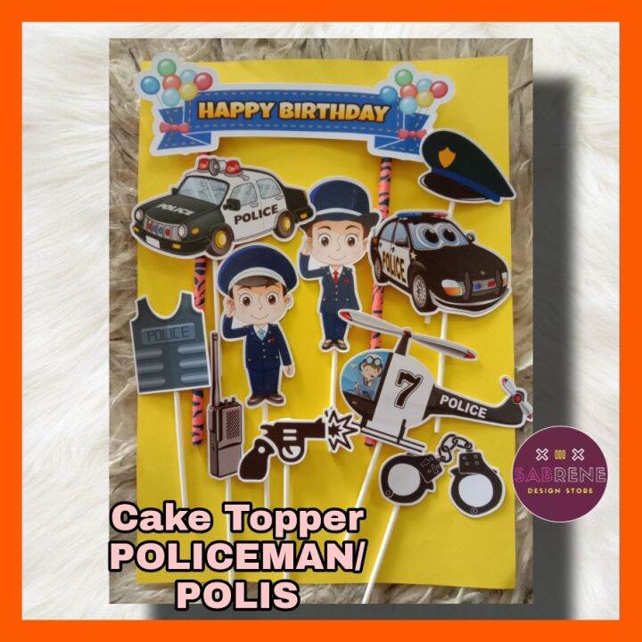 POLICE/POLIS CAKE TOPPER BAKEWARE DECORATION | Lazada