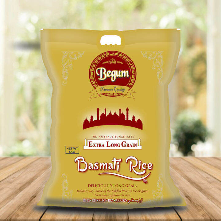 begum basmati rice 5 kg ข้าวบาสมาติอินเดีย ยี่ห้อที่ยอดนิยมใช้เยอะสุดใน ...