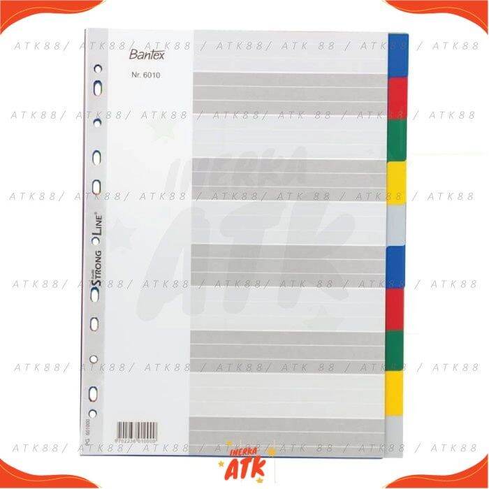 Bantex PP Colour Divider A4 (10 pages) #6010 Index Pembatas File ...
