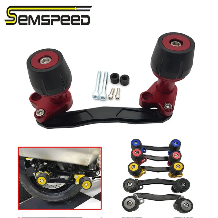 SEMSPEED Motorcycle Rear Wheel Exhaust Anti Crash Slider Falling ...