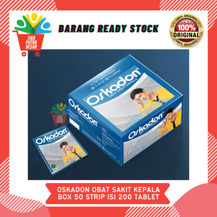 OSKADON OBAT SAKIT KEPALA PARACETAMOL BOX 50 STRIP ISI 200 TABLET ...