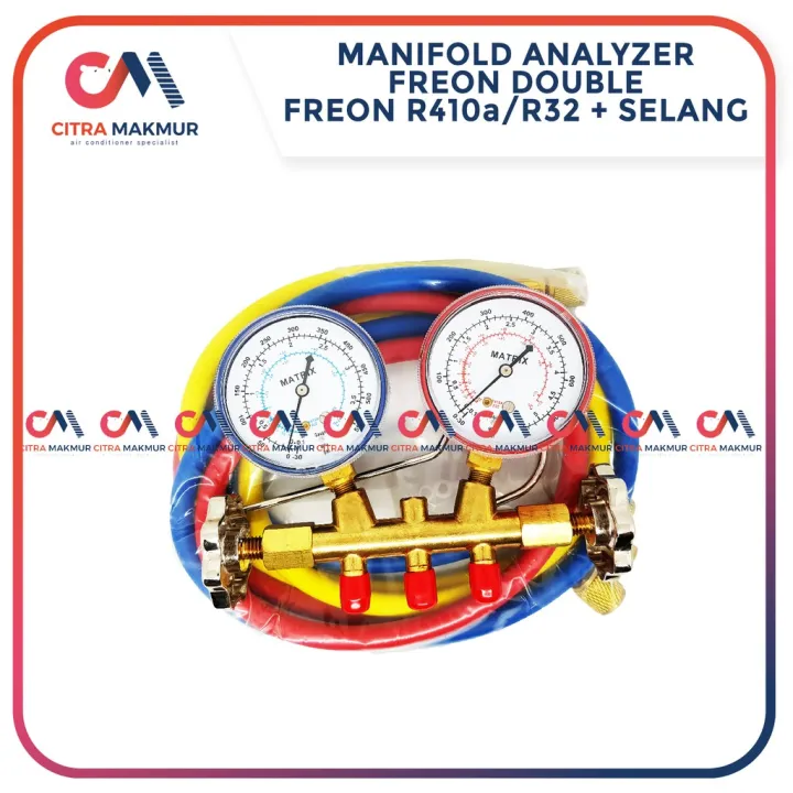 Manifold Double Gauge Set R410 R32 Freon Refrigrant R 32 410 R410a ...