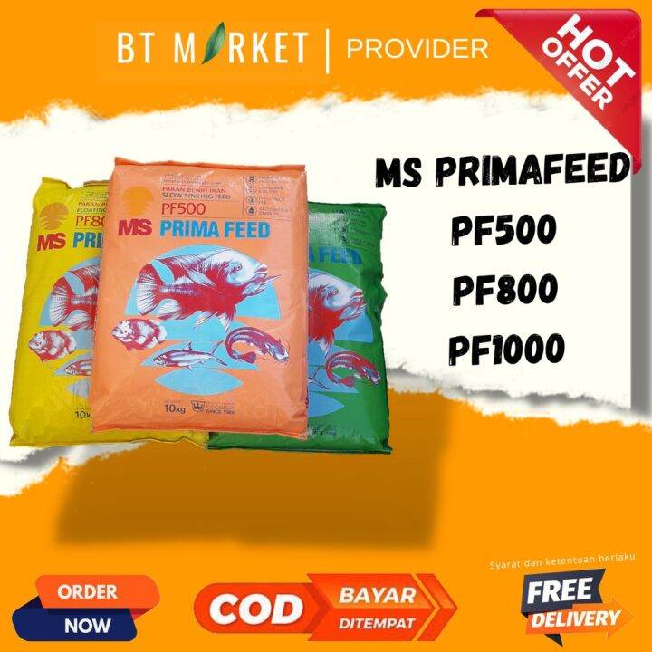 Pelet Ikan PF 500 PF 800 PF 1000 3Kg Pakan Benih Ikan Protein 40% ...