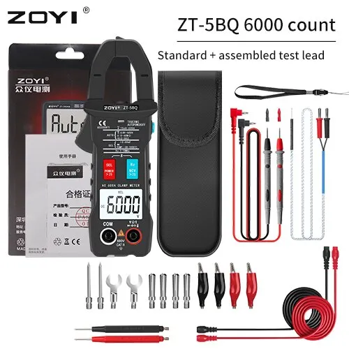 ZOYI 5BQ Digital Bluetooth Multimeter Clamp Meter 6000 Count True RMS ...