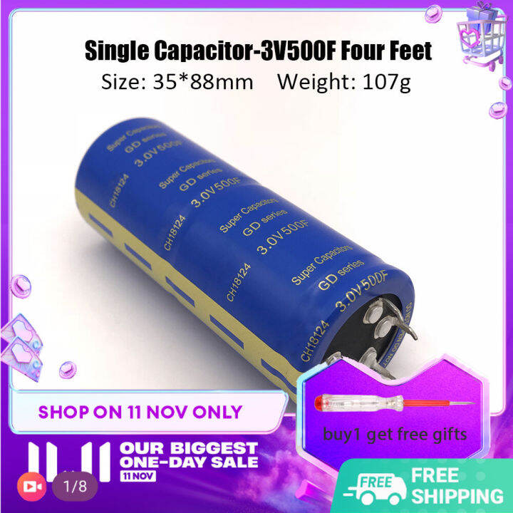 Original KKmol R9UD 2.7V/2.85V 100F/360/400/500/650F/700F ตัวเก็บประจุ Super Farad อุปกรณ์จ่ายไฟ ...