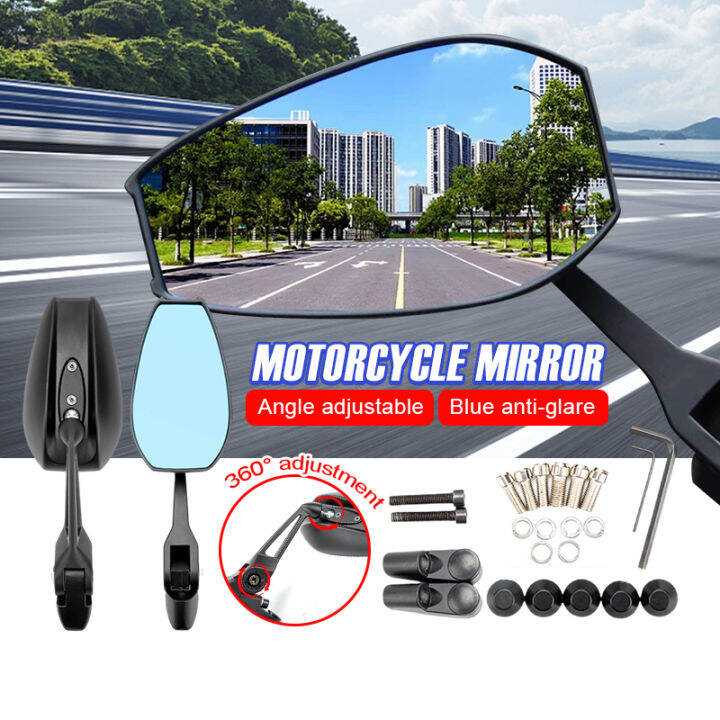Street King Side Mirror Full Adjustable Blue Lens Universal Side View ...
