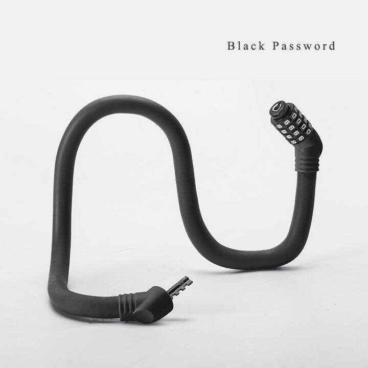ULAC Bike Lock Password Key Silica Gel Cable Bicycle Lock Foldable Soft ...