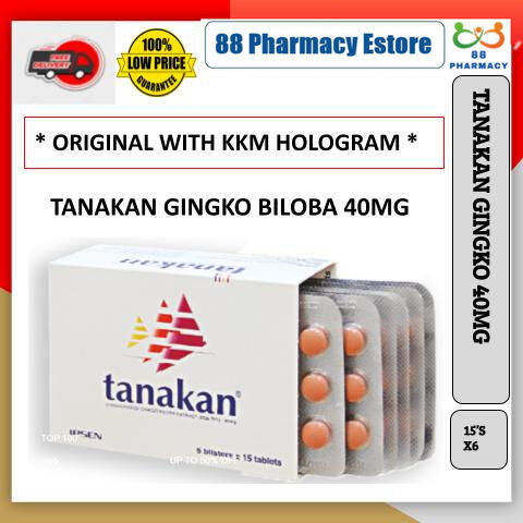 ORIGINAL Tanakan Ginkgo 40mg (15's x 6) for brain memory/otak/ kebas ...