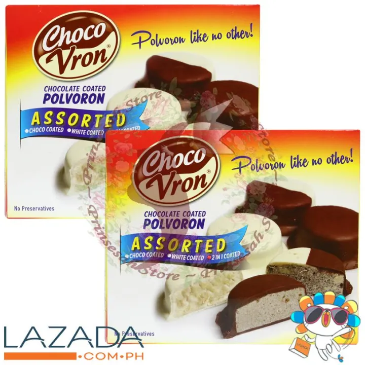 Chocovron Chocolate Coated Polvoron Assorted 12s 240g 2 box | Lazada PH