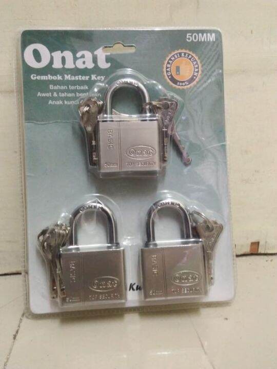 Aneka ~ Gembok Master Key ONAT 40-50-60 mm / Gembok Pagar Ruko Rumah ...