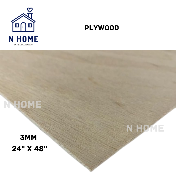 (2ft x 4ft) 3mm Plywood Timber Panel Wood Board Sheet Ply Wood Papan ...
