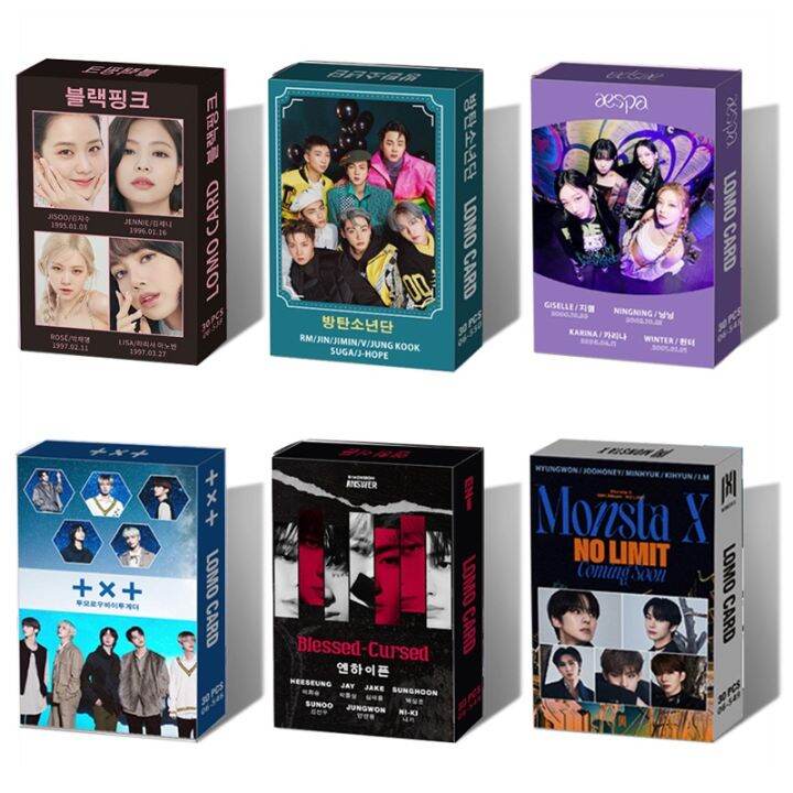 30pcs/box 2022 BTS Photocards ENHYPEN aespa Stray Kids IU TXT NCT ASTRO ...