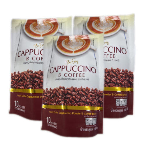 Be Easy Cappuccino B Coffee กาแฟบีอีซี่ คาปูชิโน บรรจุ 10 ซอง | Lazada ...