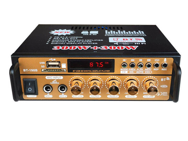 Mini small amplifier speaker power amplifier plug microphone card USB ...