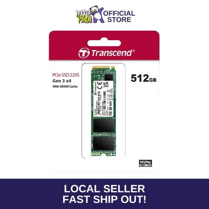 Transcend 512GB PCIe M.2 SSD 220S NVMe With DRAM Cache MTE220S | Lazada PH