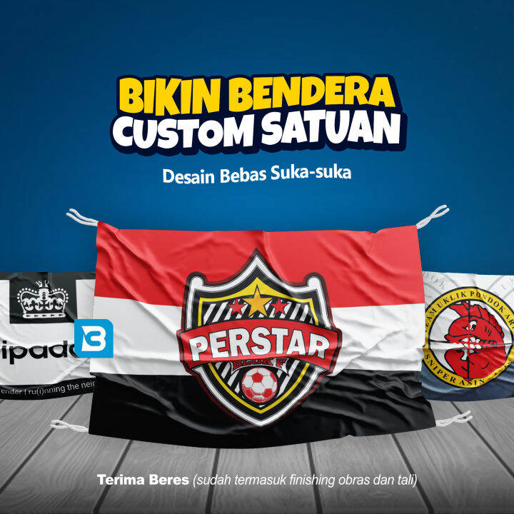 Bikin Bendera Custom Satuan Desain Bebas | Lazada Indonesia