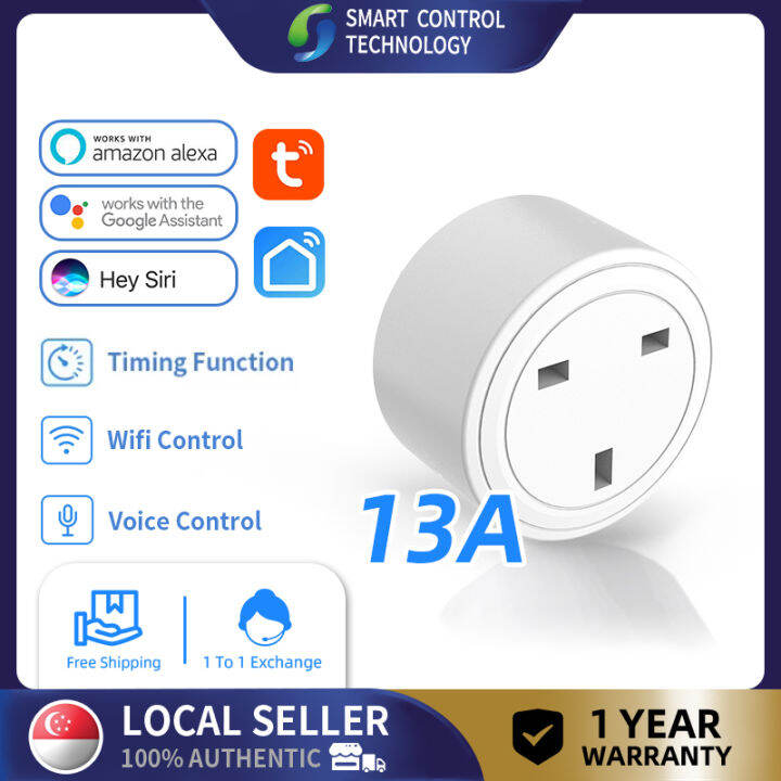 【Bundle Of 3】SCT Smart 13A WOP UK Tuya Plug without Power Monitoring Smart Socket Wifi Mobile ...