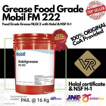Grease Food Grade H-1 Mobil FM 222 Grease NLGI 2/Pelumas gemuk food ...