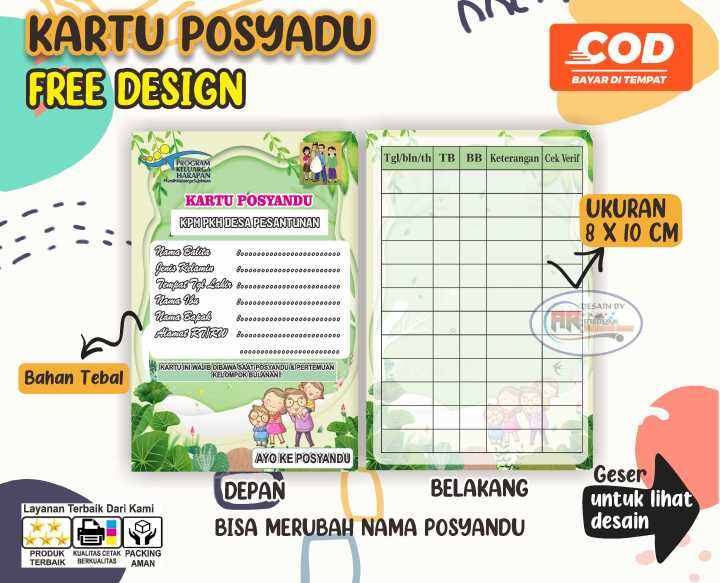 100 lembar Kartu Posyandu full warna | Lazada Indonesia