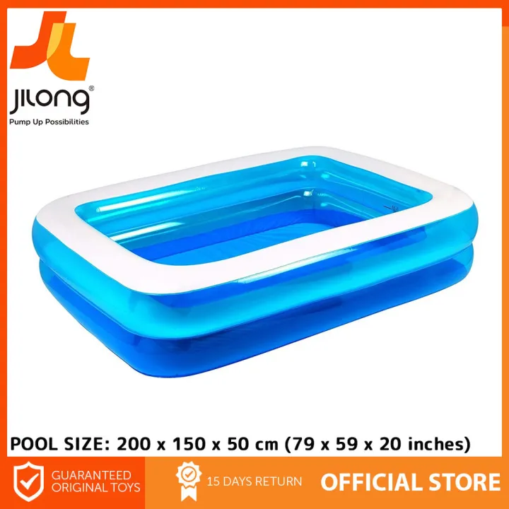 Jilong Giant Rectangular Inflatable Pool (Size: 79 x 59 x 20 inch) | Lazada PH