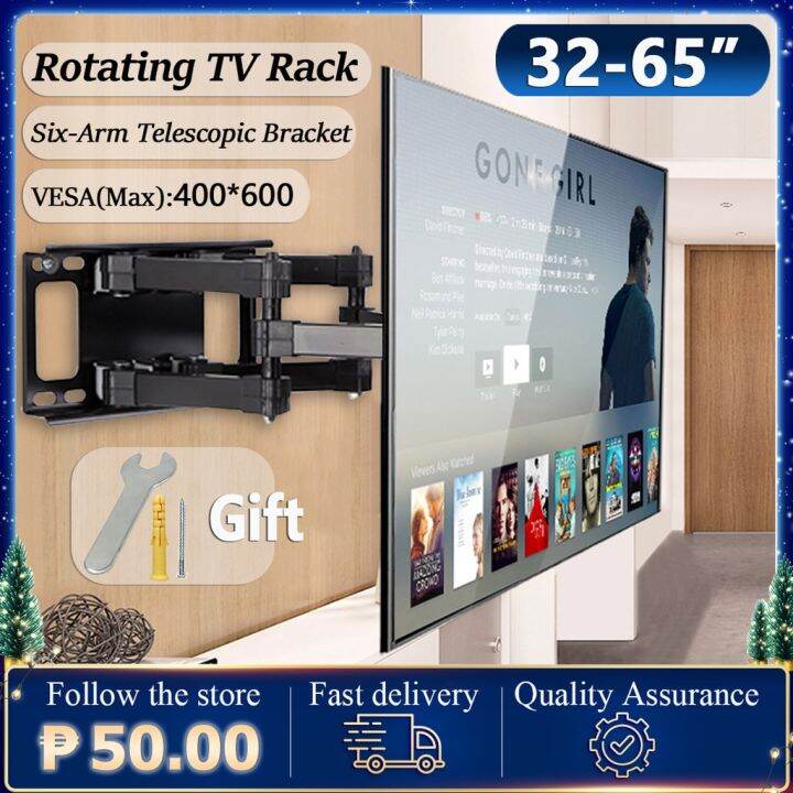 【READY STOCK】 6 Arms TV Mount 32-65 inch Screen For TV Wall Stand Full ...