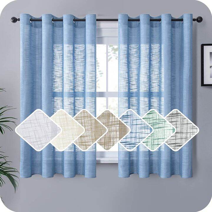 LISM Blue Voile Tingkap Langsir untuk Ruang Tamu Penapisan Cahaya ...