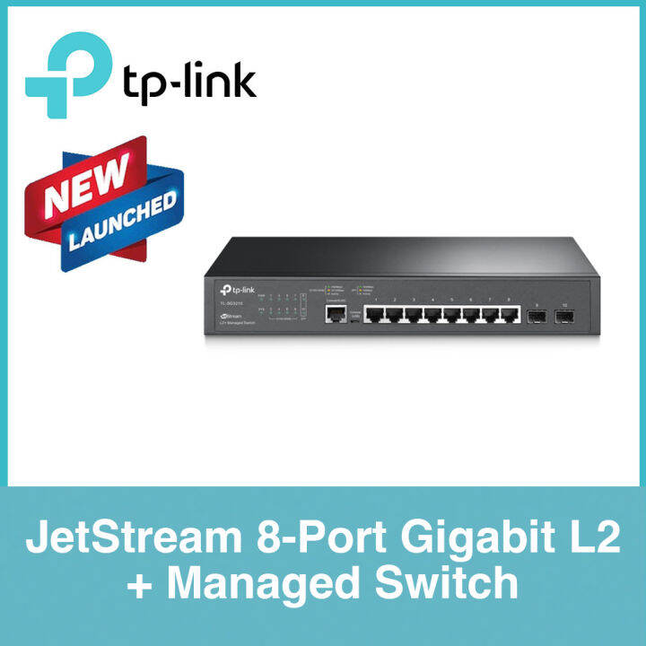 TP-LINK TL-SG3210 JetStream 8-Port Gigabit L2+ Managed Switch with 2 ...