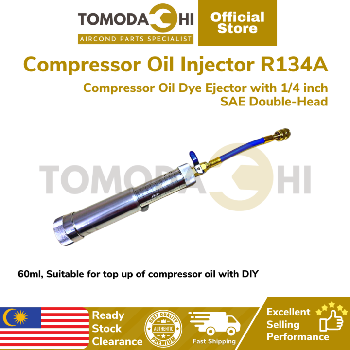 TOMODACHI Compressor Oil Injector (60ml) Air Conditioning R134A ...