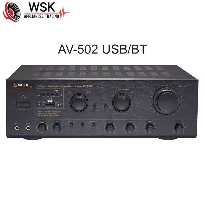 AV-502 USB/BT Amplifier Professional Karaoke Stereo Mixing Amplifier | Lazada PH
