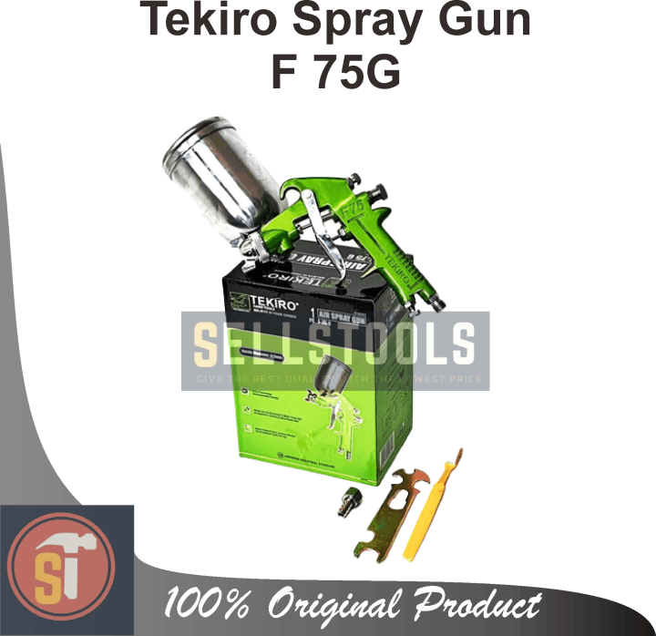TEKIRO F75G SPRAY GUN SEMPROTAN CAT TABUNG ATAS KOMPRESOR ANGIN F 75 G ...
