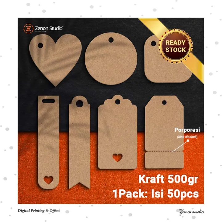 Hangtag Kraft Polos Tebal Hang Tag Porporasi Parcel (Ready Stock) | Lazada Indonesia