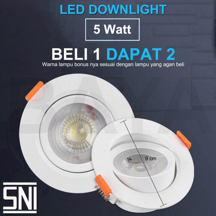 Lampu Downlight LED SNI lampu donlet plafon tanam inbow siling ceiling ...