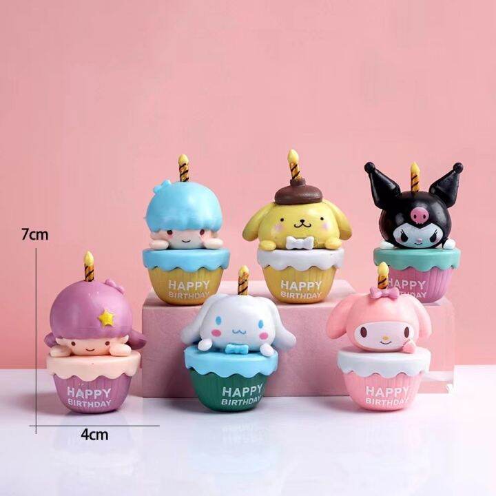 Jomparty Kuromi Melody Hello Kitty Cinnamoroll Pom Pom Purin Cake ...