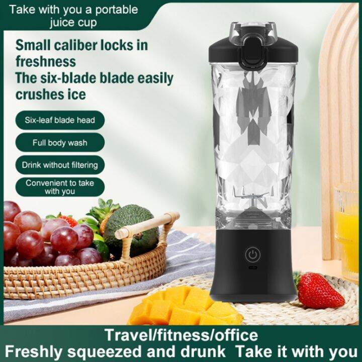 Portable Blender 600ML Electric Juicer Fruit Mixers 4000MAh USB ...