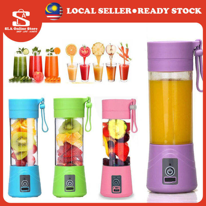 SLA [Ready Stock] Rechargeable Portable Mini Fruit Blender Fruit Juice ...