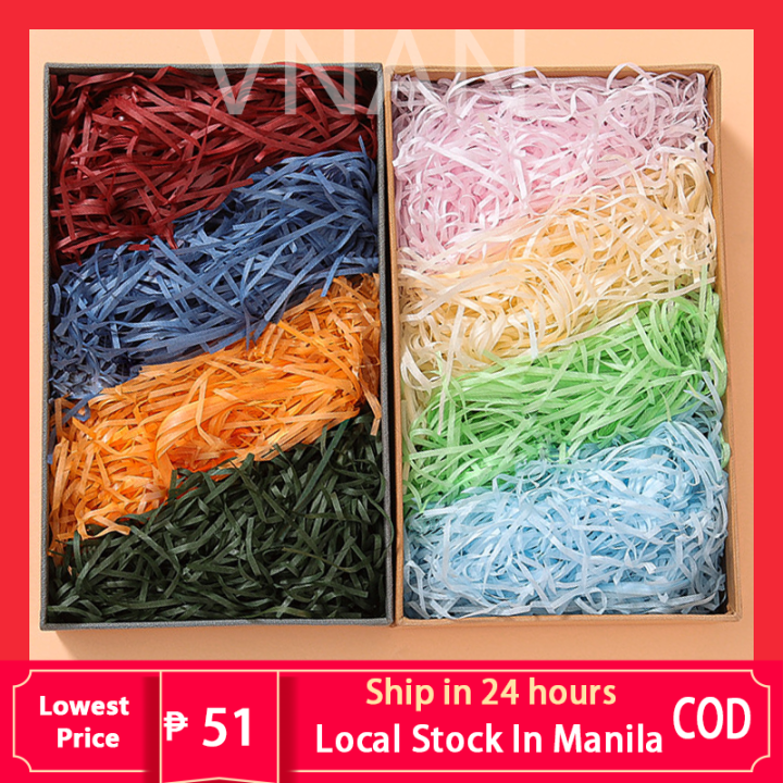 100 grams Crinkle Filler Paper, Colorful Shredded Paper Colorful Paper ...
