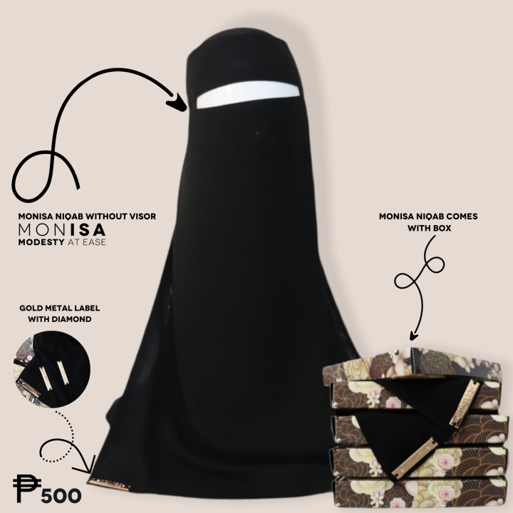 Niqab Sinlge Black by Monisa Modesty | Lazada PH