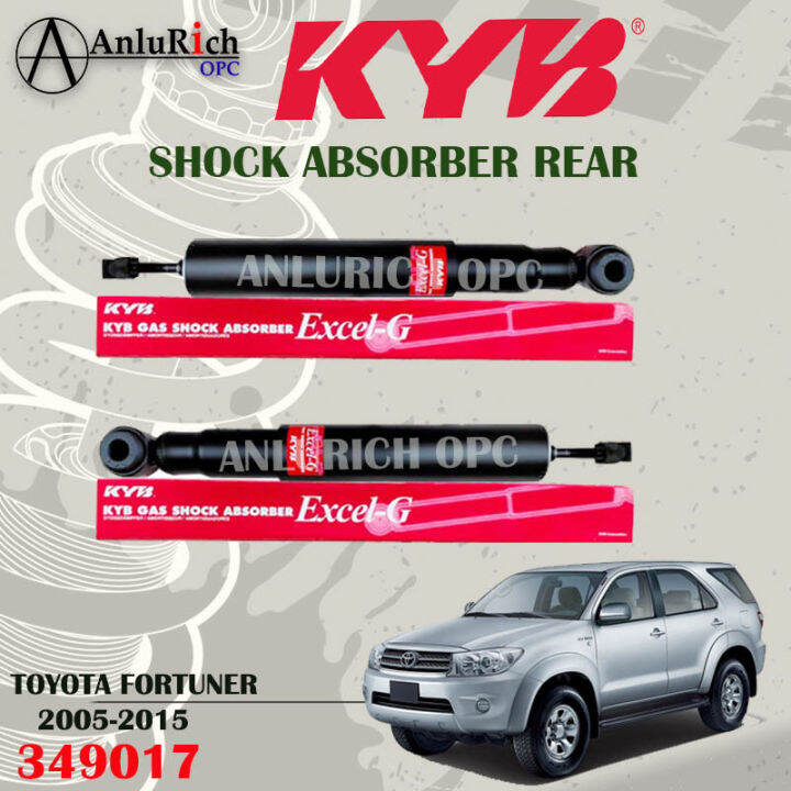 KYB SHOCK ABSORBER REAR TOYOTA FORTUNER 2005-2015 (SET) PART NO: 349017 ...
