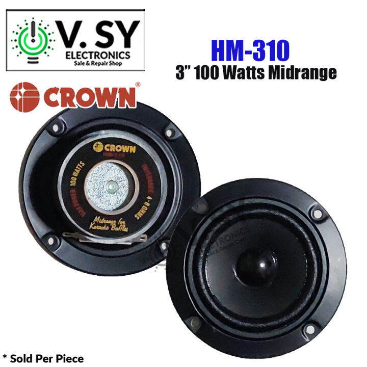 Crown HM-310 3 inches Midrange for Karaoke Baffles 3" 4-8ohms 100watts Midrange | Lazada PH