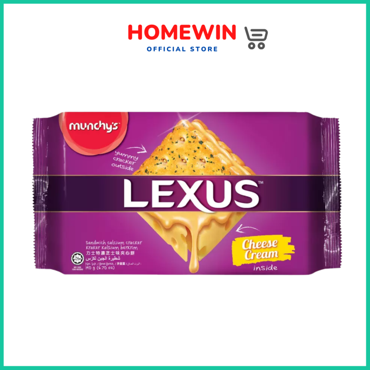 Munchy's Lexus Sandwich Calcium Cracker Cheese Cream (190g) | Lazada