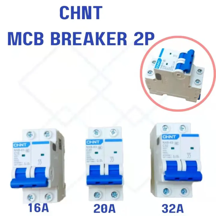 CHiNT Miniature Circuit Breaker MCB 2Pole | Lazada PH