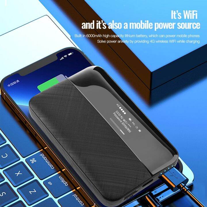 Kuwfi 6000Mah 4G Wifi Router 150Mbps Outdoor Hotspot Pocket Wifi LTE ...